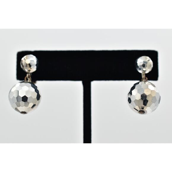 Unbranded | Jewelry | Vintage Crystal Clip On Earrings Silver Dangle ...